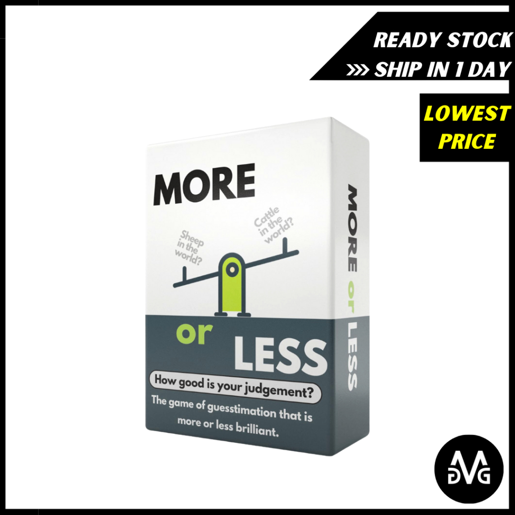 More Or Less Judgment Game Original Edition Card Game How Good Is Your ...