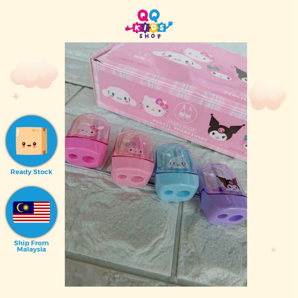 Fancy Double Holes Pencil Sharpener 铅笔刨 Stationery | Shopee Malaysia