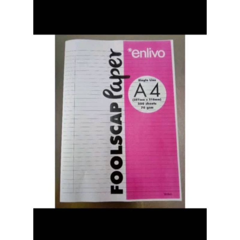 (Random) Foolscap Paper/TMY Brand single line A4 200sheets (297mmx210mm ...