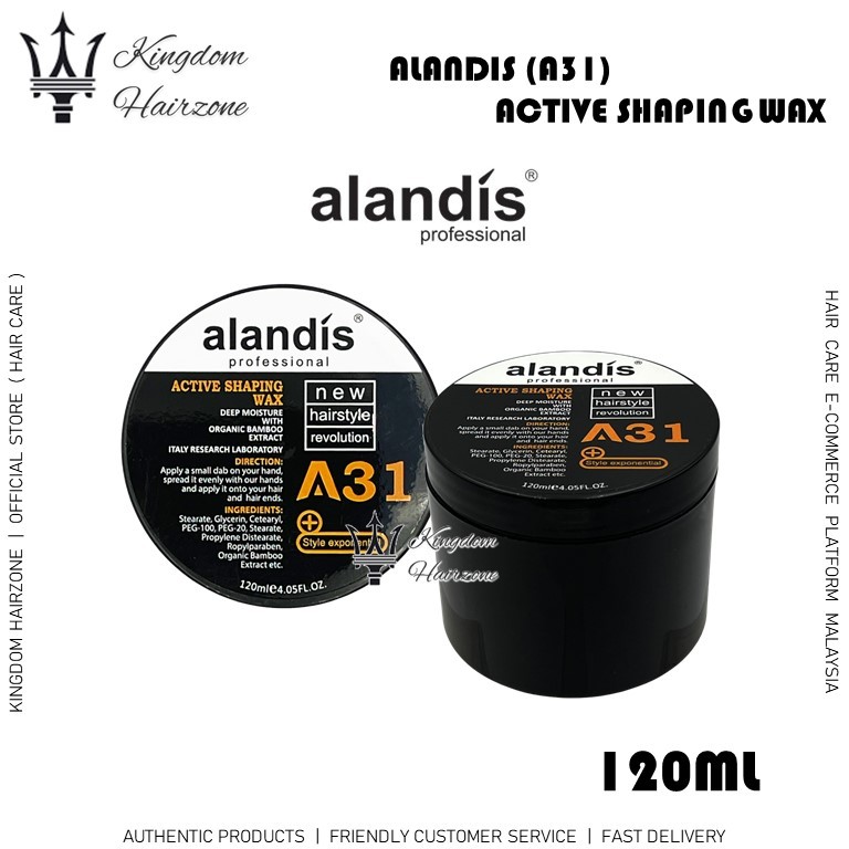 Alandis Professional (A31) Active Shaping Hair Styling Wax (120ml) | Shopee Malaysia