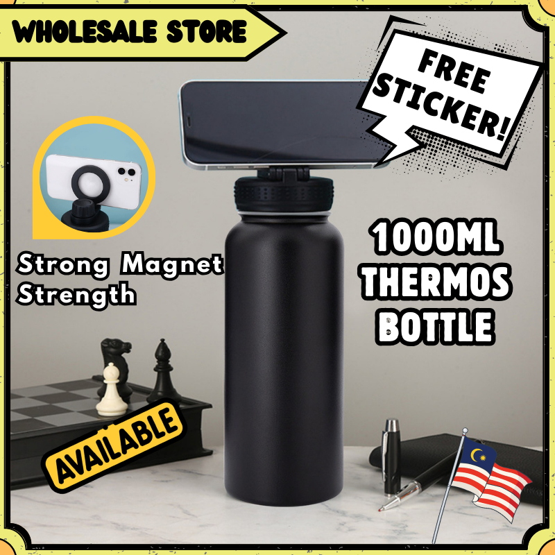 🌟FREE STICKER🌟 Thermos Water Bottle Flask Magnetic MagSafe Phone Tripod ...
