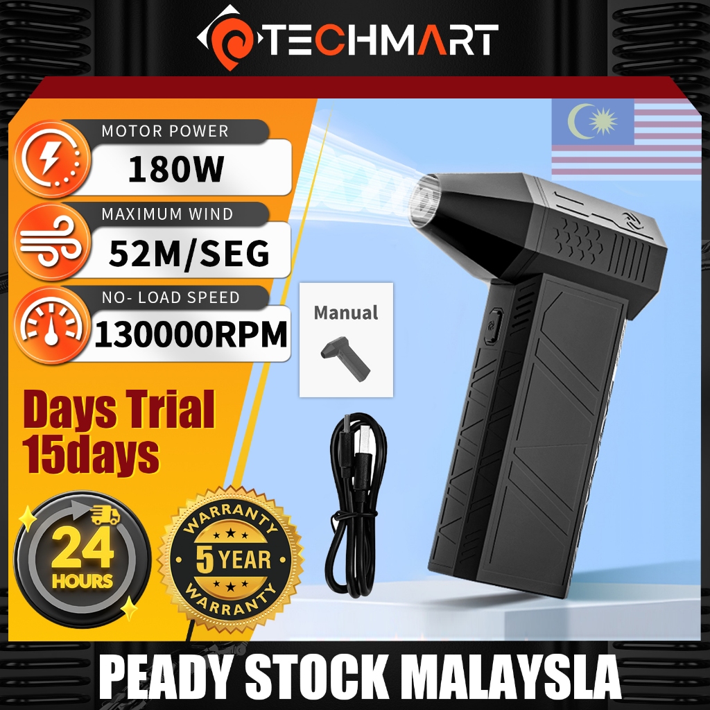 🔥TechMart🔥Upgrade Super Power Turbo Fan Lightweight Handy Fan 130000RPM ...