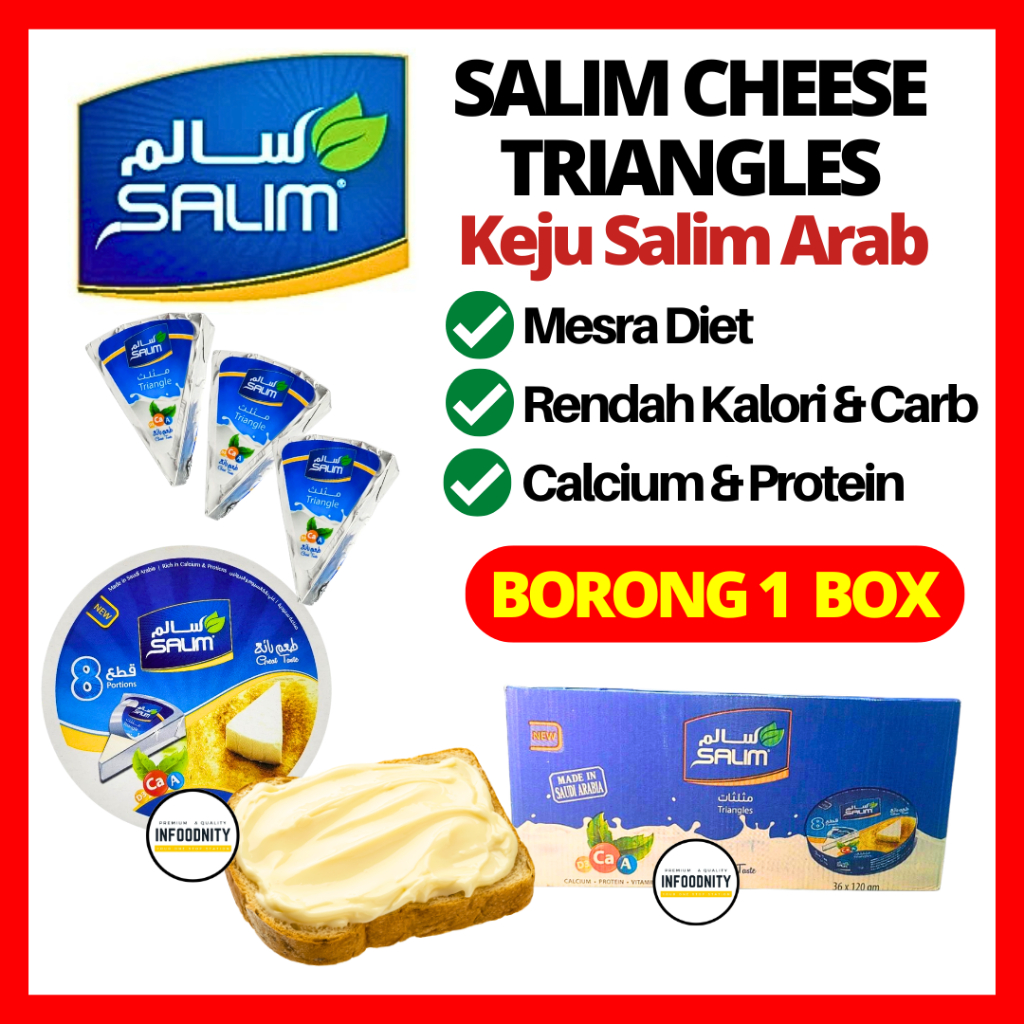 AL SALIM CHEESE Triangle Cheese Salim Triangle Cheese Halal Cheese Cube ...