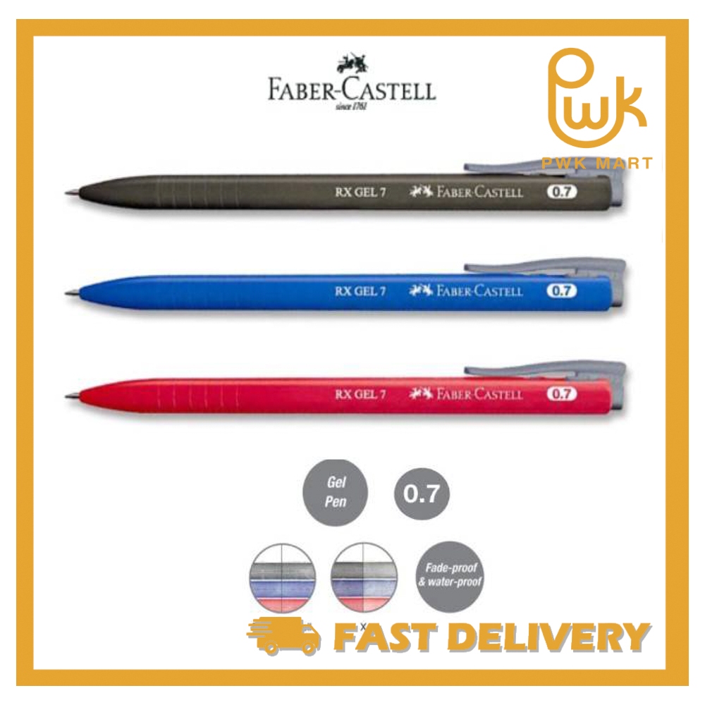 FABER CASTELL CLICK RX GEL PEN 2496 0.7 red blue black | Shopee Malaysia