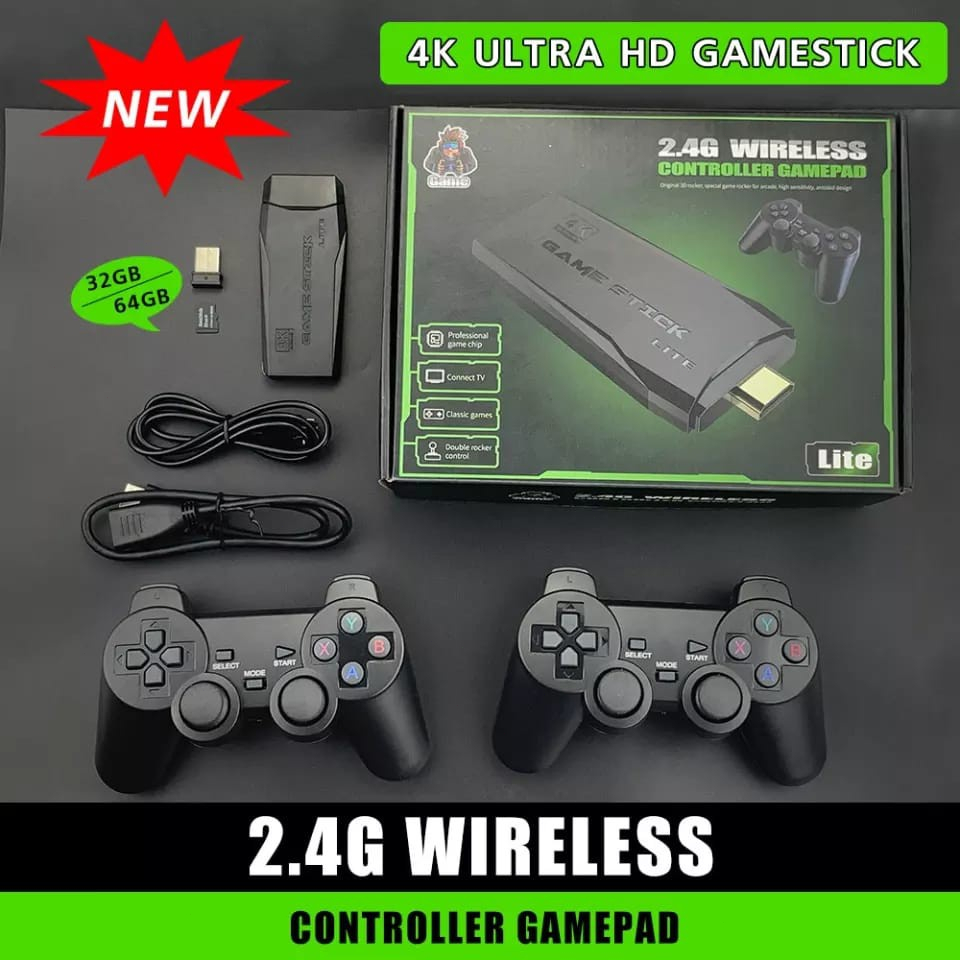M8 4K HD Game Console with 20000 Retro Games, 64G, 2-Player Controller ...