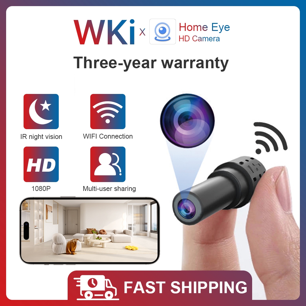 WiFi Mini Camera, 1080P Hidden Spy Camera, Wireless HD IP Pinhole Mini ...