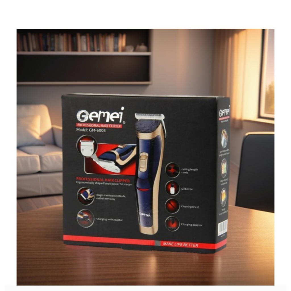 ORIGINL Gm-6005 Geemy Professional Hair cutt Machine Rechargeable ...