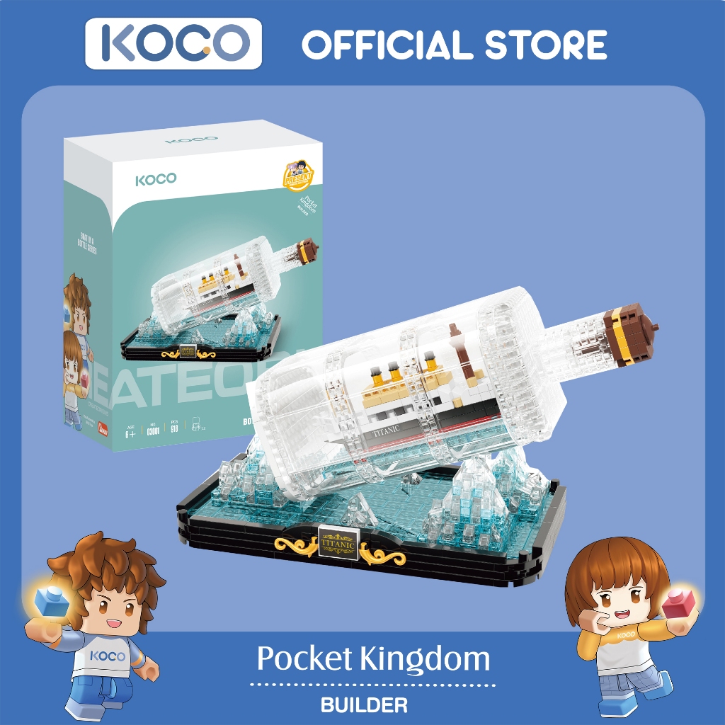 KOCO Drift Bottle Titanic 918pcs (KC03001) Micro Mini Building Brick ...