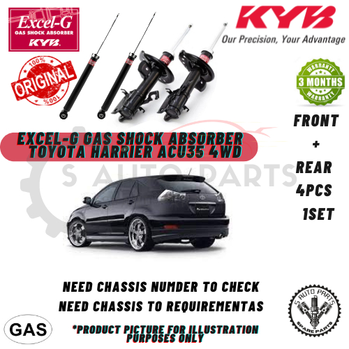 TOYOTA HARRIER ACU35 / MCU35 4WD (FRONT 2PCS REAR 2PCS ) KAYABA (KYB ...