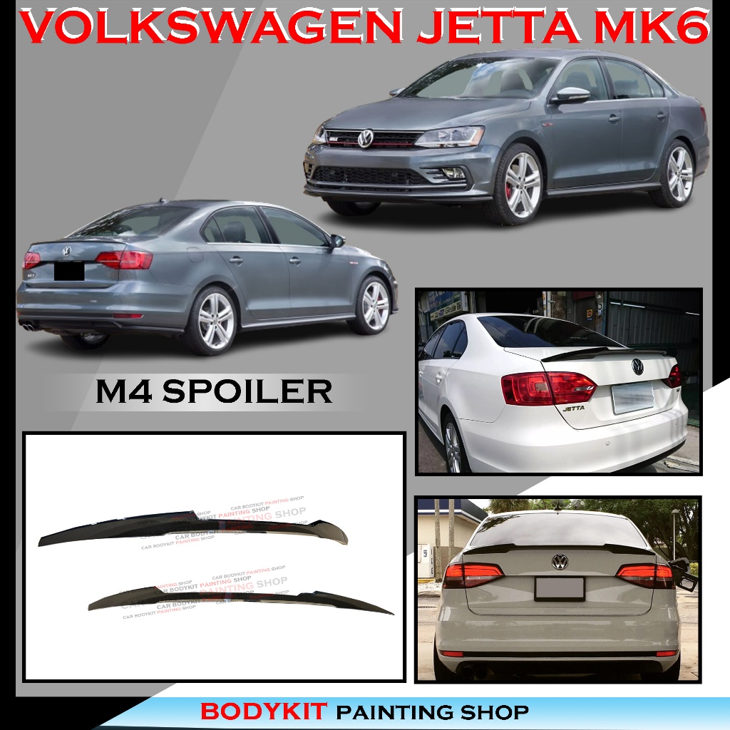 VOLKSWAGEN JETTA MK6 2012-2018 M4 STYLE REAR ROOF SPOILER LIP WITH ...