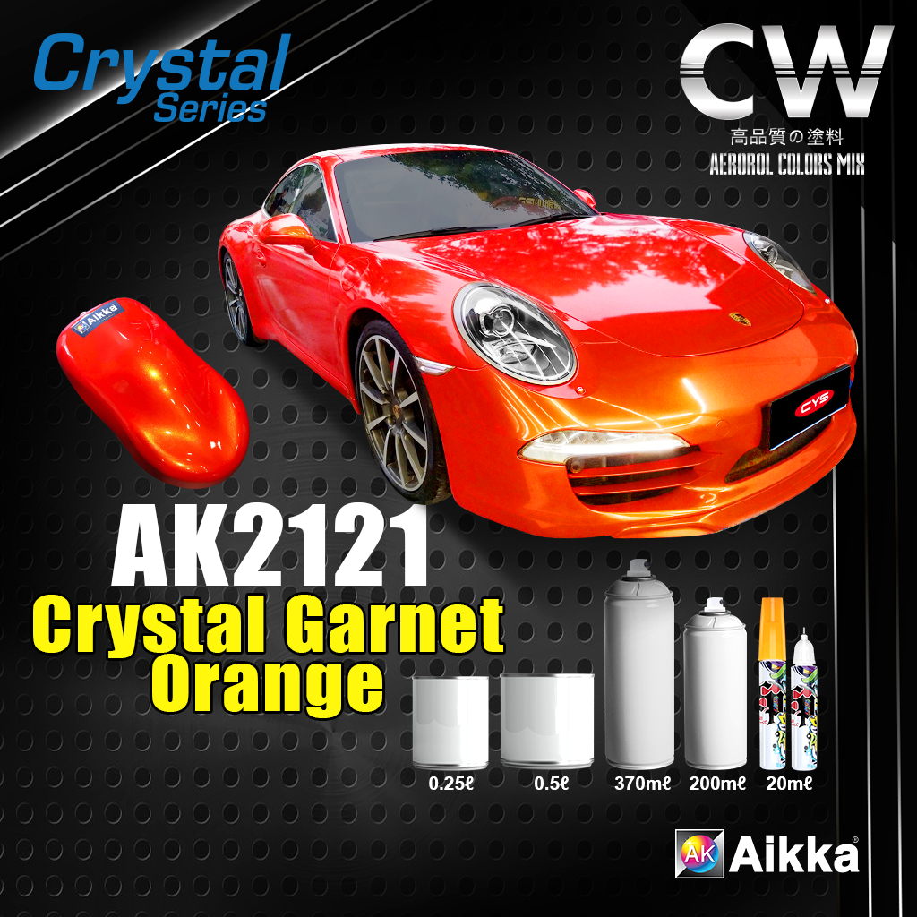 2K Paint 【 AIKKA AK2121 Crystal Garnet Orange 】Crystal Series ...