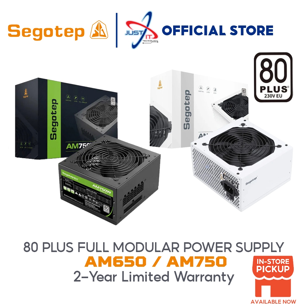 SEGOTEP AM SERIES AM650W (650W) / AM750W (750W) 80 PLUS STANDARD BLACK ...