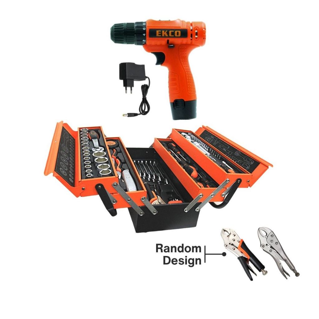 85PCS Tool Box - Heavy Duty Cantilever Metal 85 PCS Set Ratchet Spanner ...