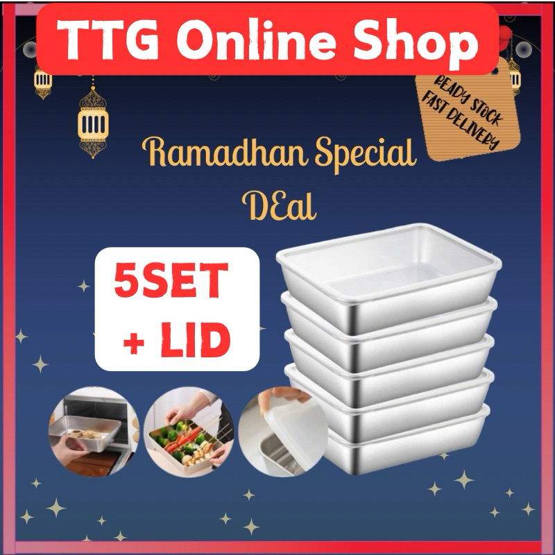 304 Stainless Steel Fresh-Keeping Storage Box with Lid Seal Freezer ...