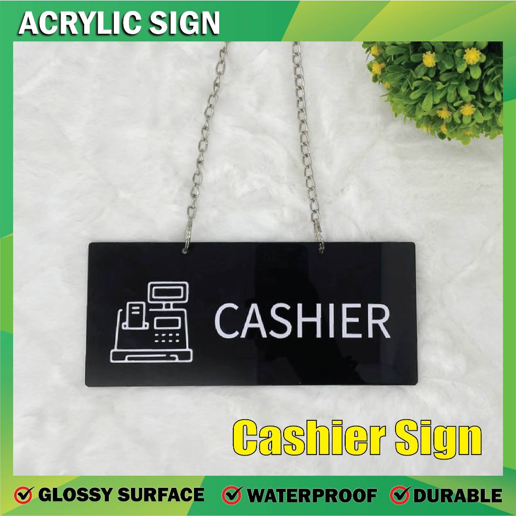 Acrylic Cashier Sign Board / Cashier Signage / Cashier Sign Board ...
