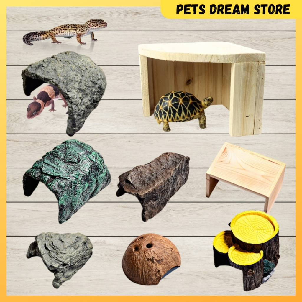 Reptile Hide Cave tortoise cave gecko hideout lizard hiding cave ...