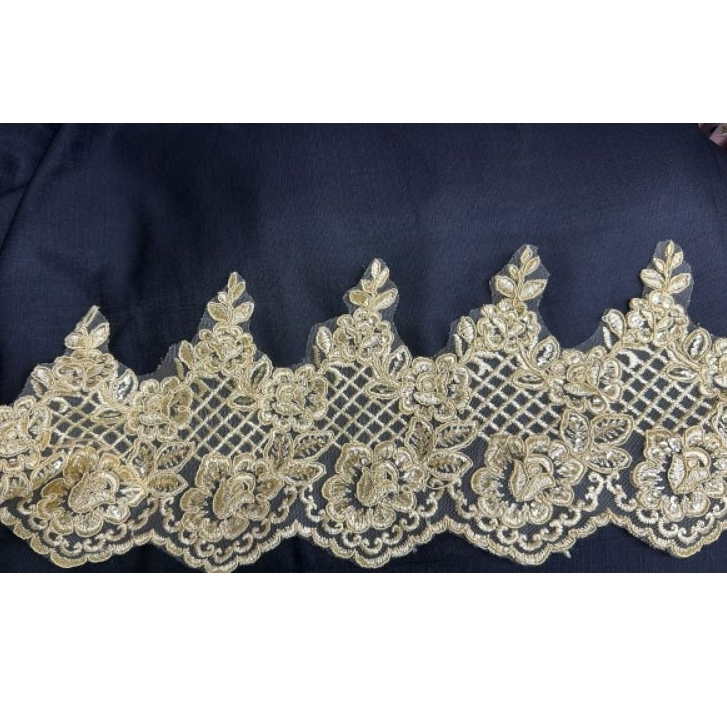 Border Lace Sequins, Lace Meter Lace Pengantin Tinggi 16cm ,Fabric ...