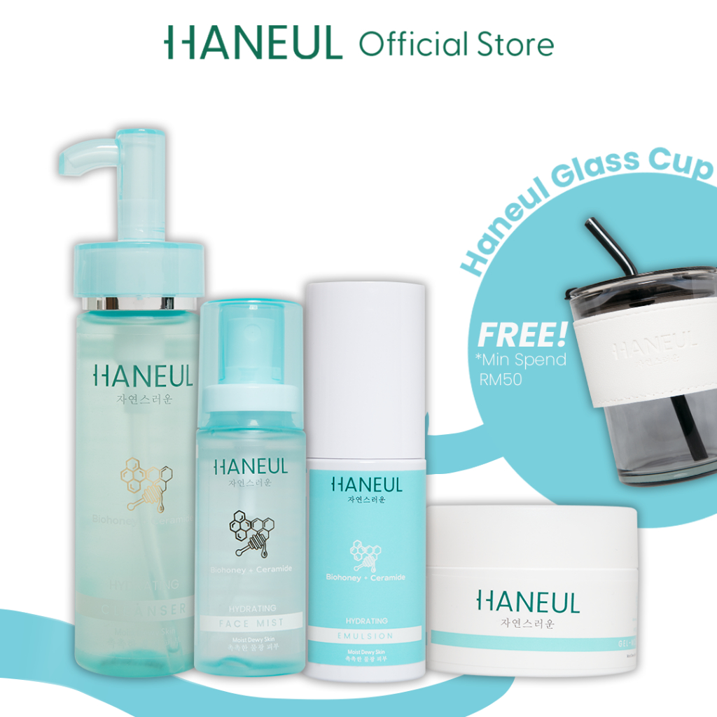 HANEUL Radiant Hydration Skincare Set FREE HANEUL Glass Cup - [WITHOUT ...