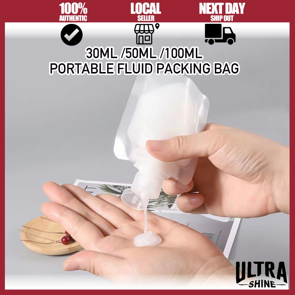 [MY] 30/50/100ml Portable Travel Shampoo Bag Lotion Liquid Dispenser ...