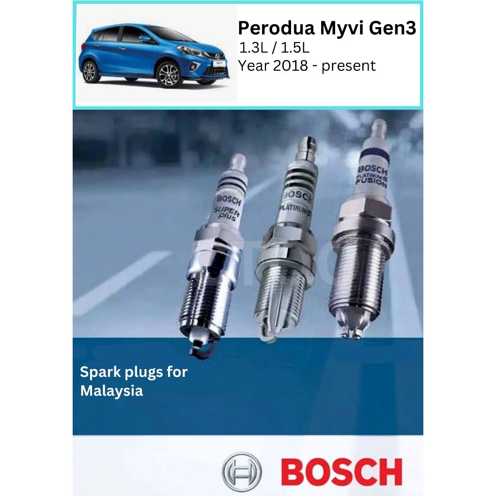BOSCH Spark Plug Perodua Myvi G3 Gen3 D20N 1.3 / 1.5 ( 2018 - present ...