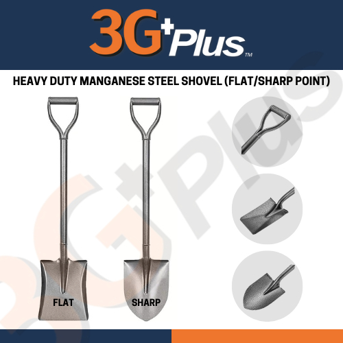 HEAVY DUTY Steel Shovel / Gardening Spade / Gardening Scoop / Skop Besi ...