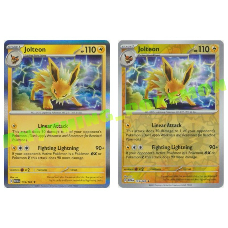 Pokemon Card - Jolteon (135/165) - HOLO/REVERSE HOLO - Scarlet&Violet 151 Singles | Shopee Malaysia