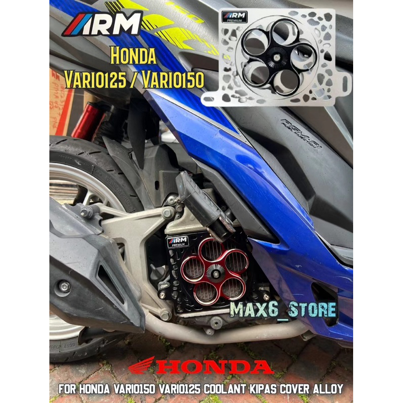 ARM HONDA VARIO150 VARIO125 RADIATOR COVER ALLOY FULL CNC ALLOY WITH ...