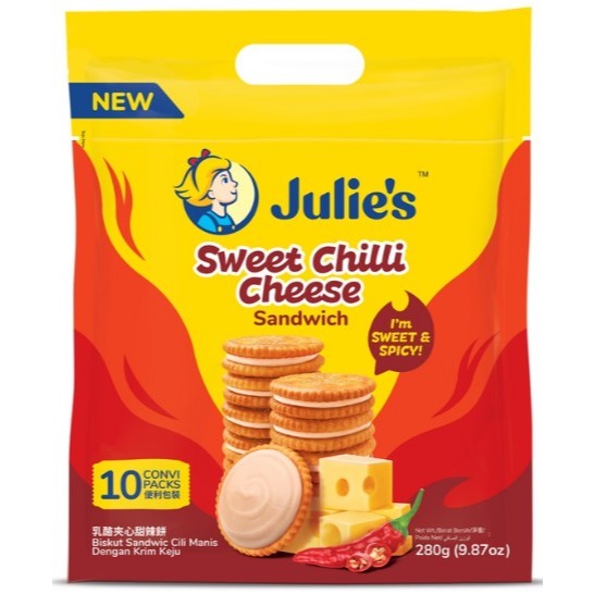 JULIE'S Sweet Chilli Cheese Sandwich / Biskut Sanwic Cili Manis Dengan ...