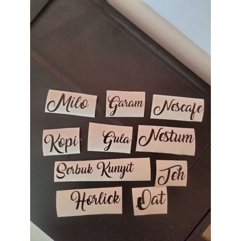 Sticker Label Dapur Kitchen Label Sticker Vinyl | Shopee Malaysia