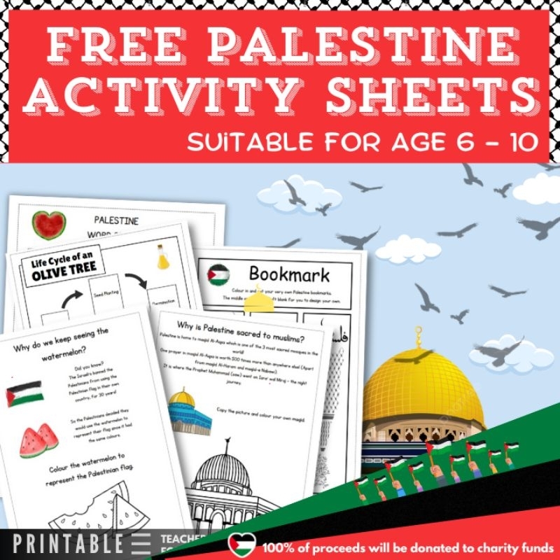 [ SOFTCOPY / PDF ] Free Palestine Activity Sheets For Age 6-10 ...