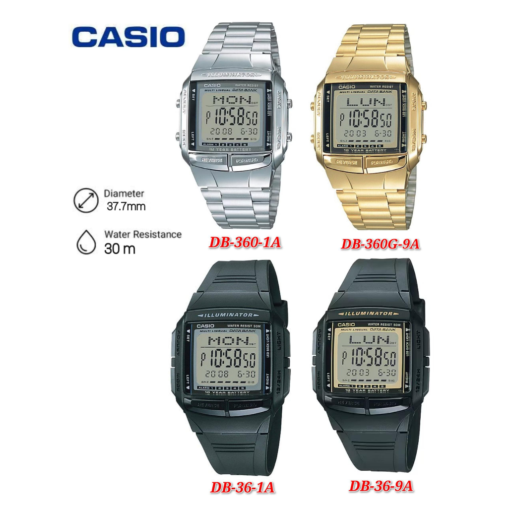Casio General DB-36 / DB360 / DB360G Men Youth Watch | Shopee Malaysia