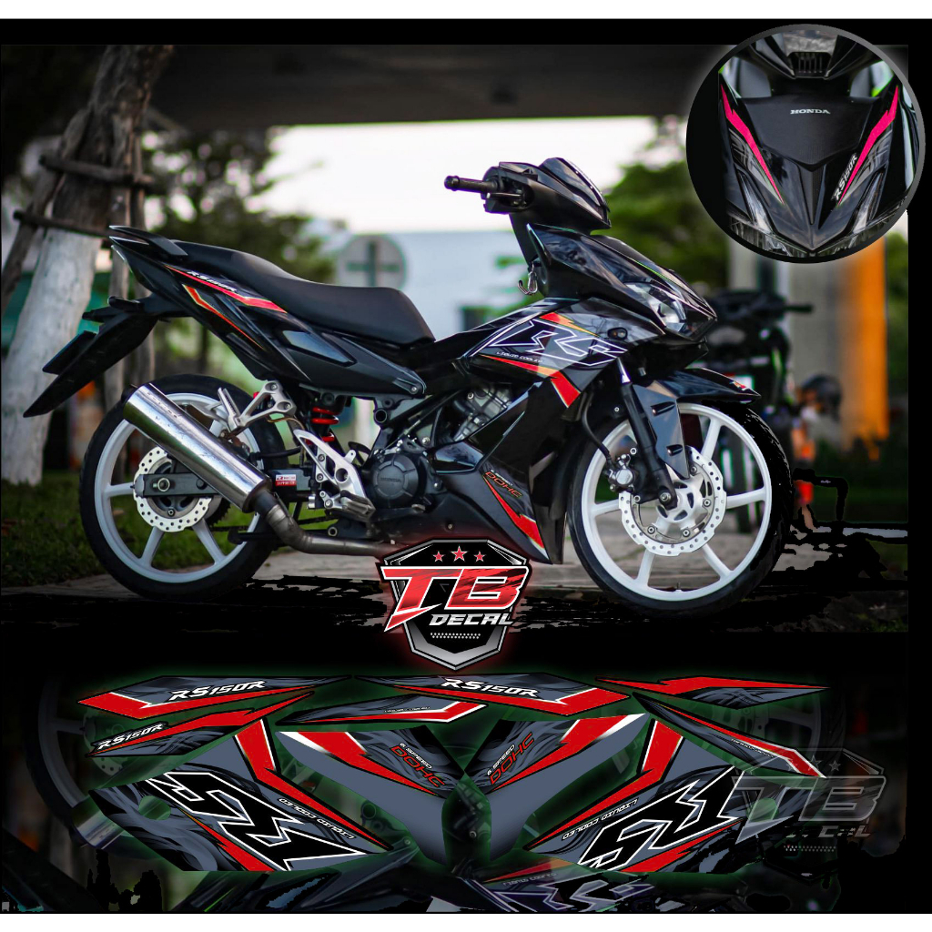 COVERSET HONDA RSX 150 DESIGN WINNER X RS SIAP TAMPAL STICKER | Shopee ...