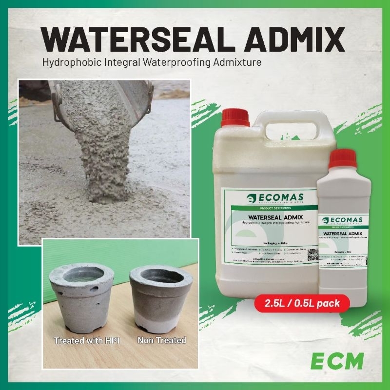 WATERSEAL ADMIX (20L) INTEGRAL WATERPROOFING ADMIXTURE FOR CONCRETE AND ...
