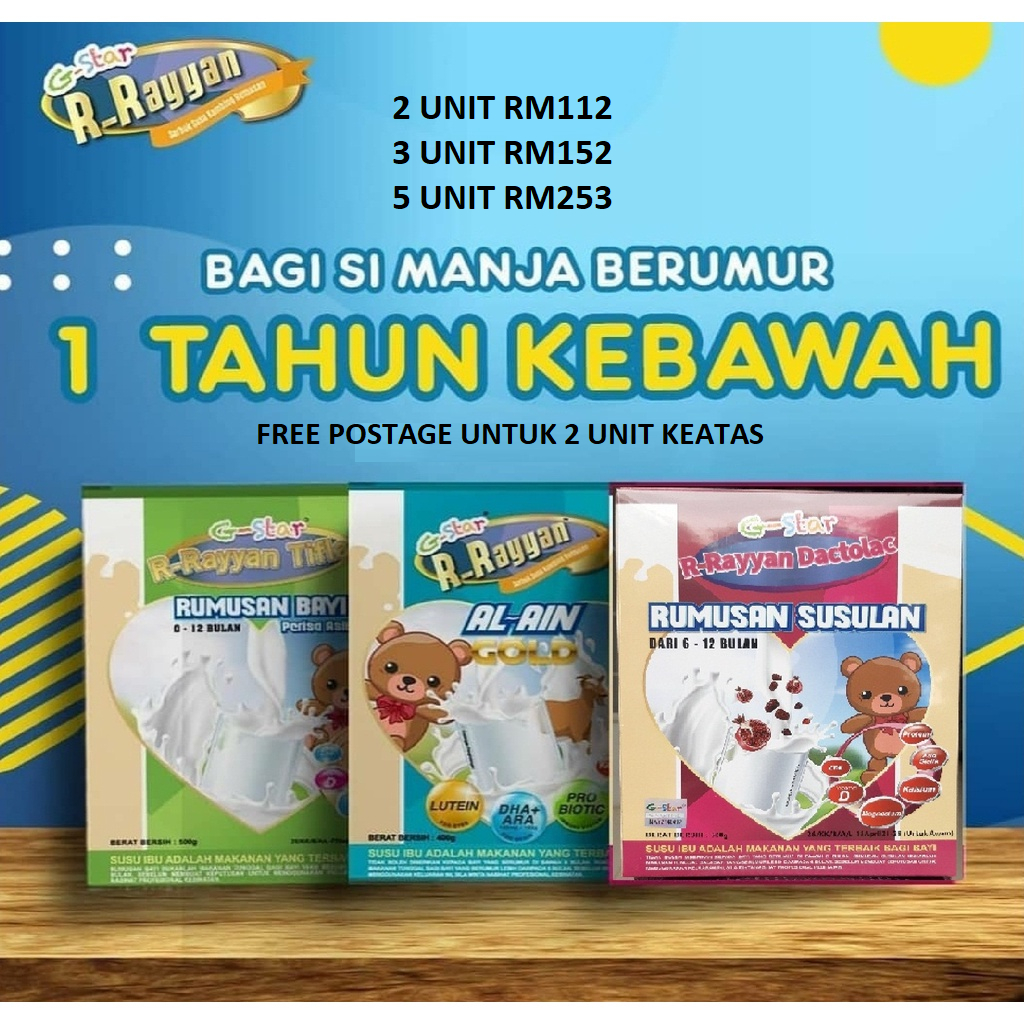 SUSU KAMBING R RAYYAN UNTUK BAYI 1 TAHUN KEBAWAH (ORIGINAL, LULUS KKM ...