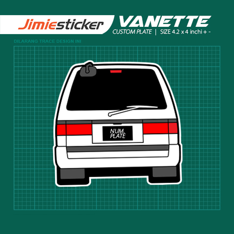 Sticker Van Nissan Vanette, Sticker Belakang Van, Custom Sticker, Car ...