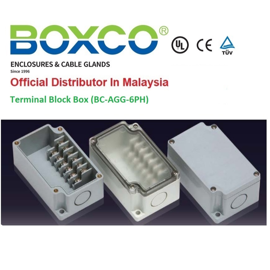 BOXCO KOREA BC-AGG-6PH Terminal Block Box/Junction Box (Grey)(Opaque ...