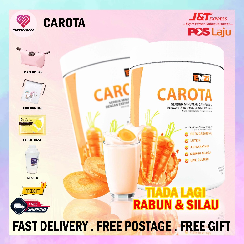EMZI CAROTA FREE GIFT ORIGINAL HQ MINUMAN CAMPURAN UNTUK KESIHATAN MATA ...