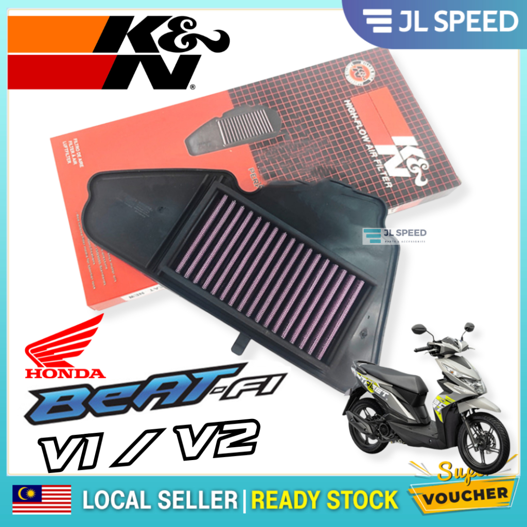 HONDA BEAT FI V1 V2 V3 / BEAT 110 FI V1 V2 V3 K&N RACING AIR FILTER ...