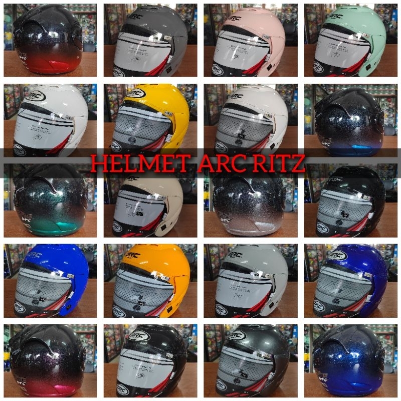 HARGA PROMOTION🔥🔥🔥HELMET ARC RITZ VERSION 1 VERSION 2 V1 V2 2 TONE ...
