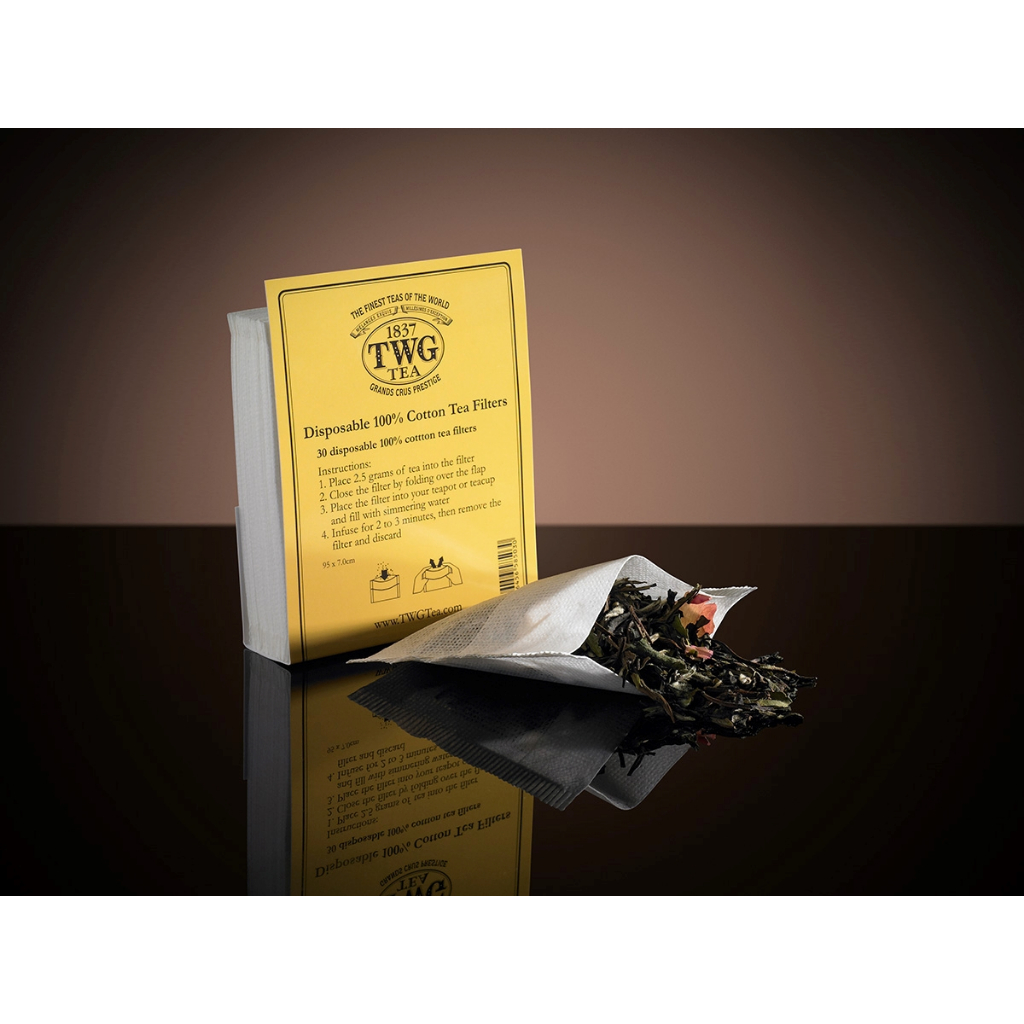 (SINGAPORE 🇸🇬) TWG DISPOSABLE COTTON TEA FILTER (PACK OF 30 PIECES ...