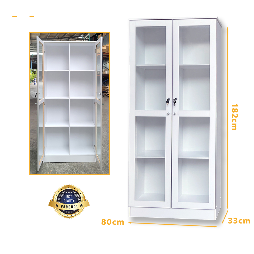 JUDY 6FT Glass Display Cabinet Glass Cabinet Display Rack Almari Kaca ...