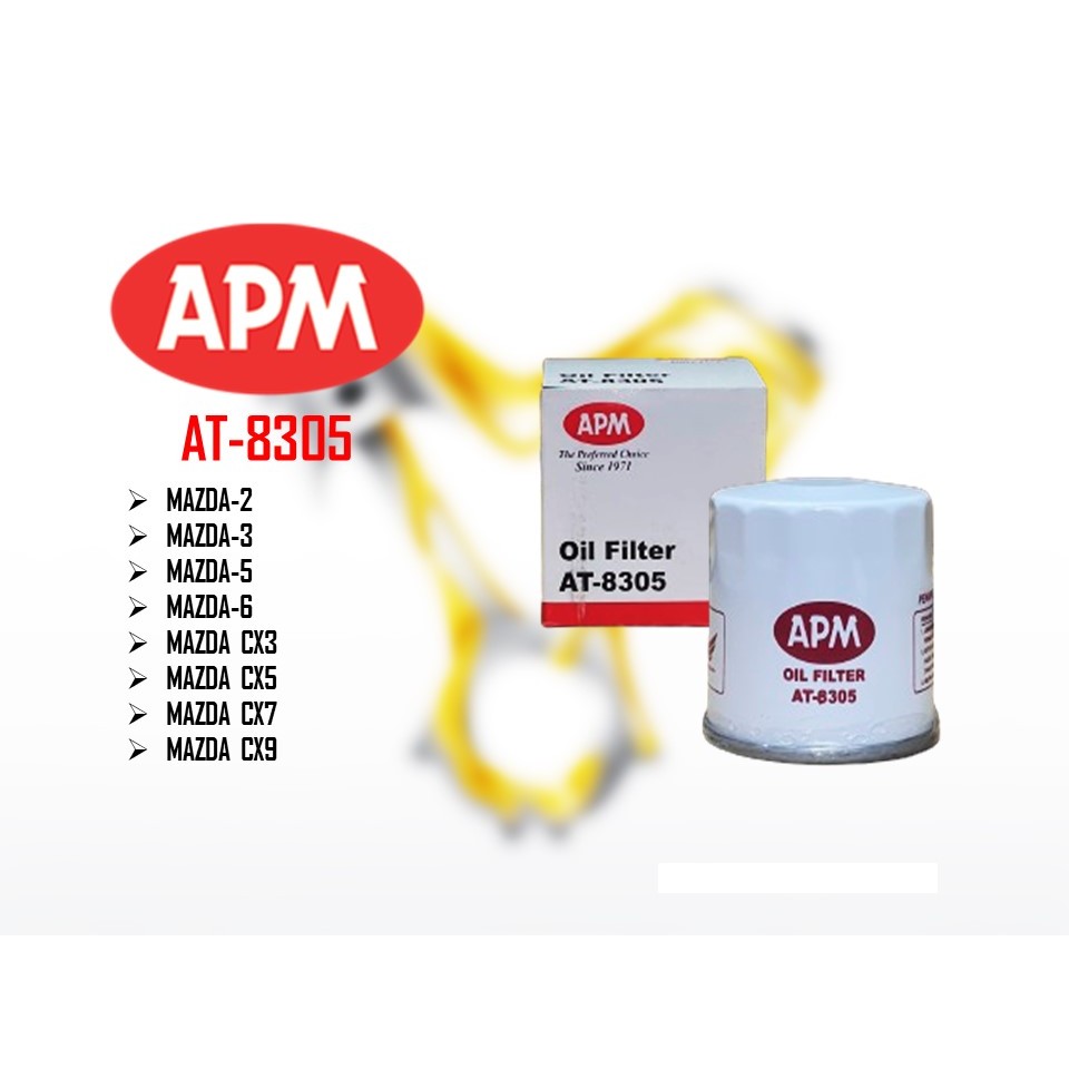 APM Oil Filter - Mazda 2 3 5 6 CX3 CX5 CX7 CX9 Sky-Activ Oil Filter ...