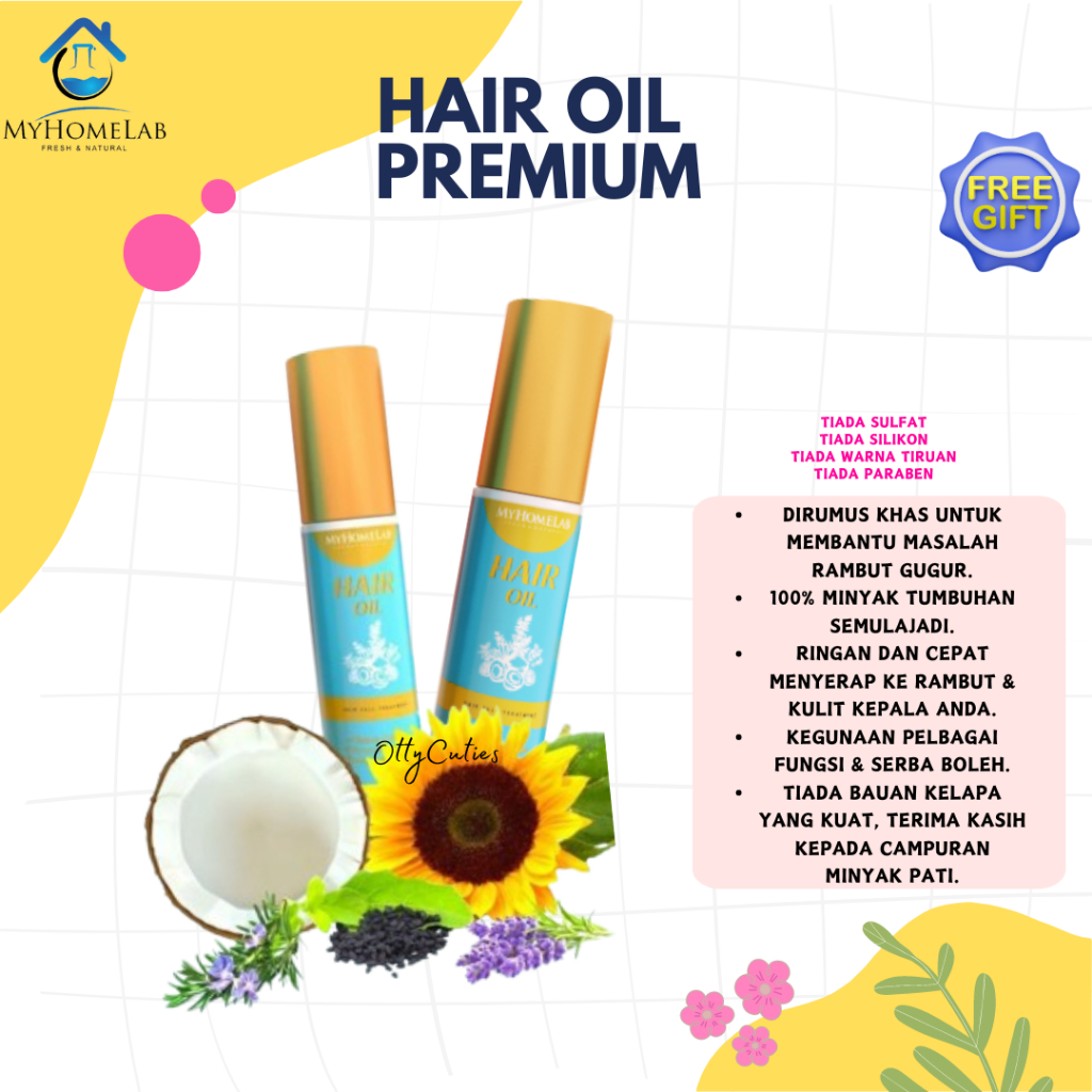 HAIR OIL PREMIUM | HAIR OIL MYHOMELAB | MINYAK RAMBUT | MYHOMELAB HAIR ...