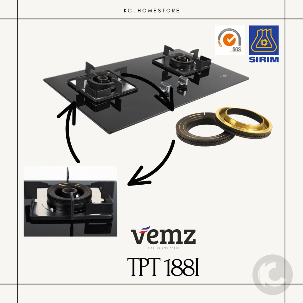 Vemz Gas Hob TPT188i | Shopee Malaysia