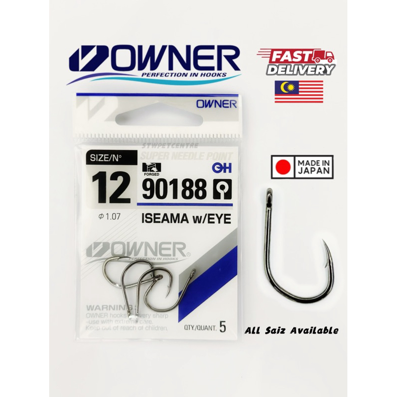 Owner Hook 90188 Iseama Hook (🇯🇵Made In Japan) Mata Kai | Shopee Malaysia