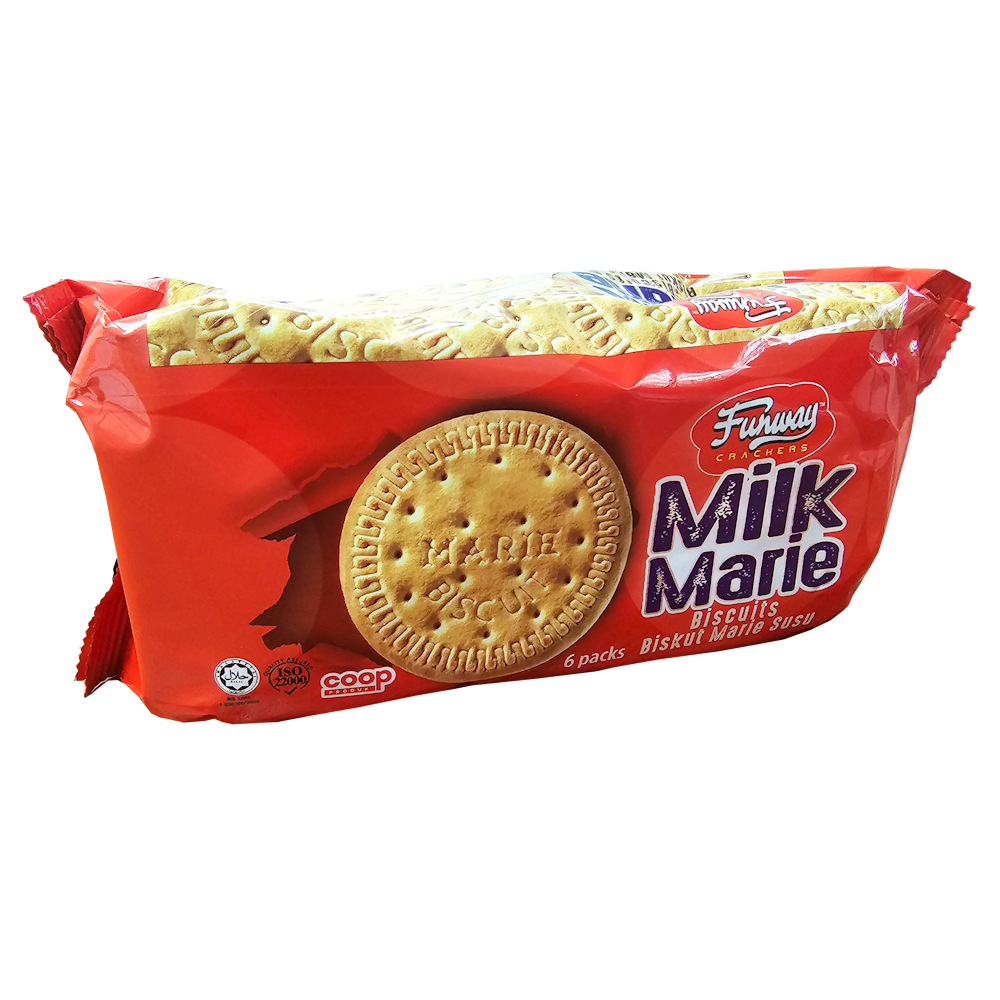 [Wholesale] FUNWAY Milk Marie Biscuits Cookies (90g x 24) | Shopee Malaysia