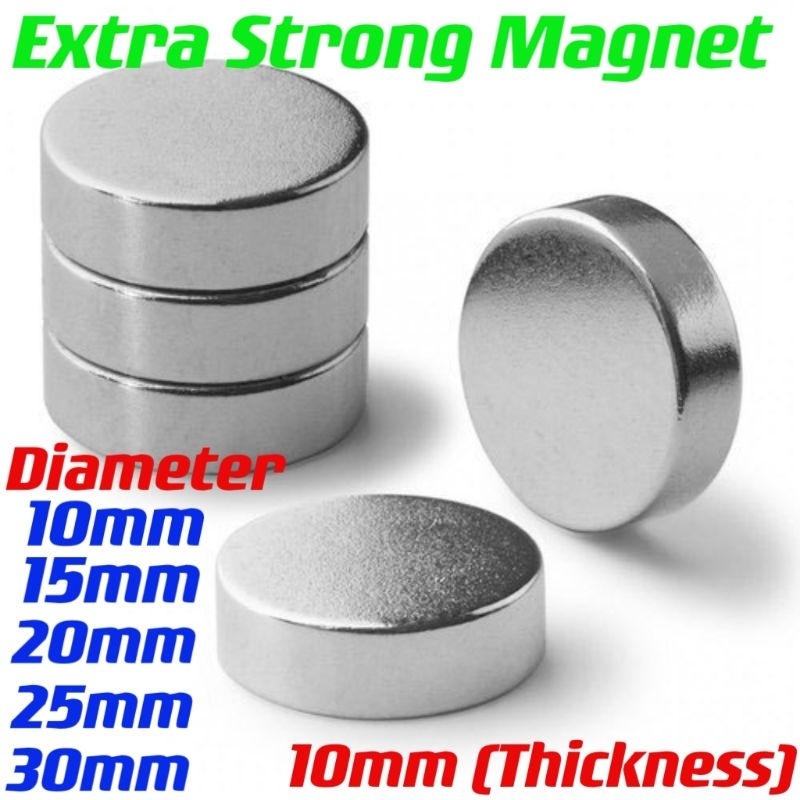 🧲Neodymium Round Magnet🧲/ (10mm/15mm/20mm/25mm/30mm) X 10mm(Thickness ...
