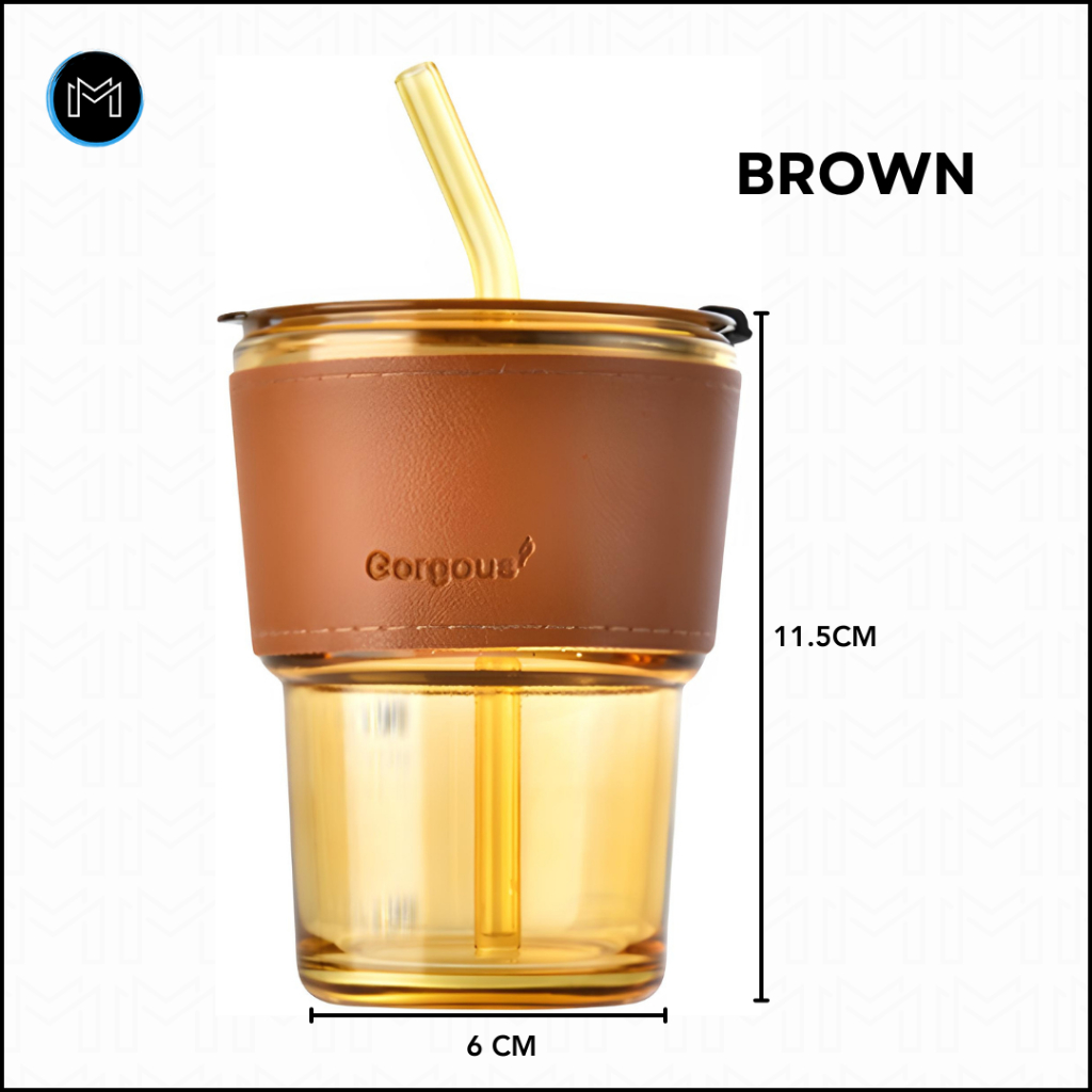 GLASS STRAW CUP RESISTANT BOTTLE VIRAL COFFEE GLASS MUG TRANSPARENT MUG ...
