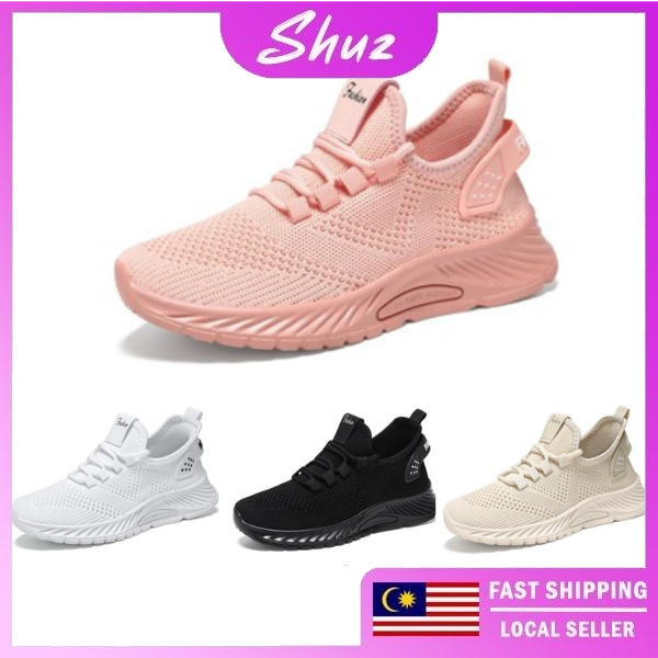 Women Casual Plain Sneaker Shoes Kasut Sukan Wanita Comfortable ...