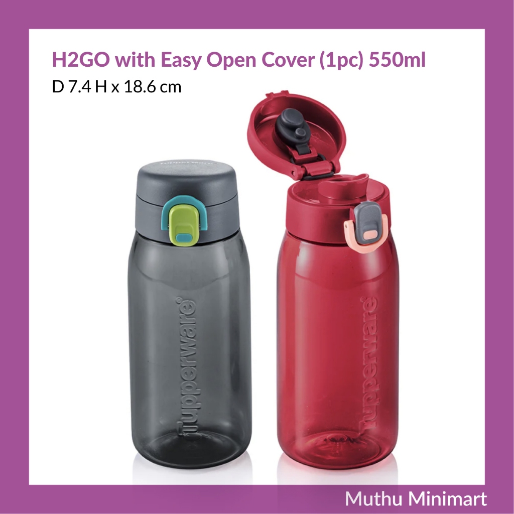 Original Tupperware | H2GO with Easy Open Cover Water Bottle Water ...